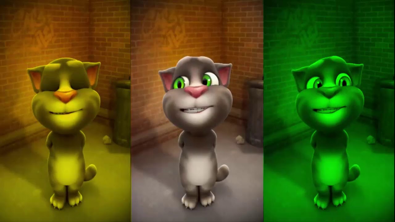 Talking Tom Cat VS Talking Tom Cat 2 Colors - Tom Funny Video Movement ...