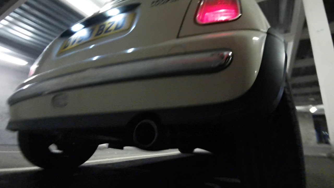 Mini cooper r50 with hornet race exhaust - YouTube