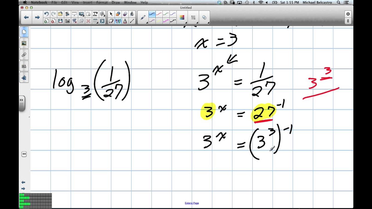 Solving Logs Grade 12 Advanced Functions Lesson 8 3 12 8 12 - YouTube