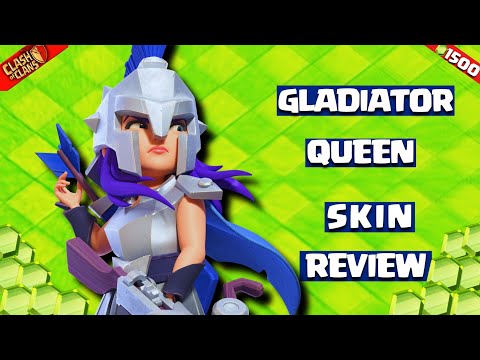 Gladiator Queen Skin Review |  Gladiator Queen all Animations | Clash of Clans | Clashflict