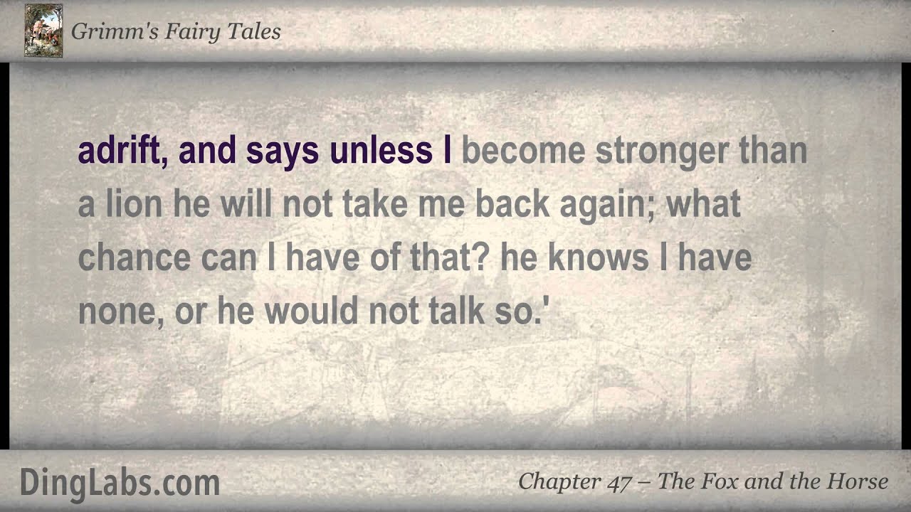 The Fox and the Horse - Grimm's Fairy Tales by the Brothers Grimm - 47 ...