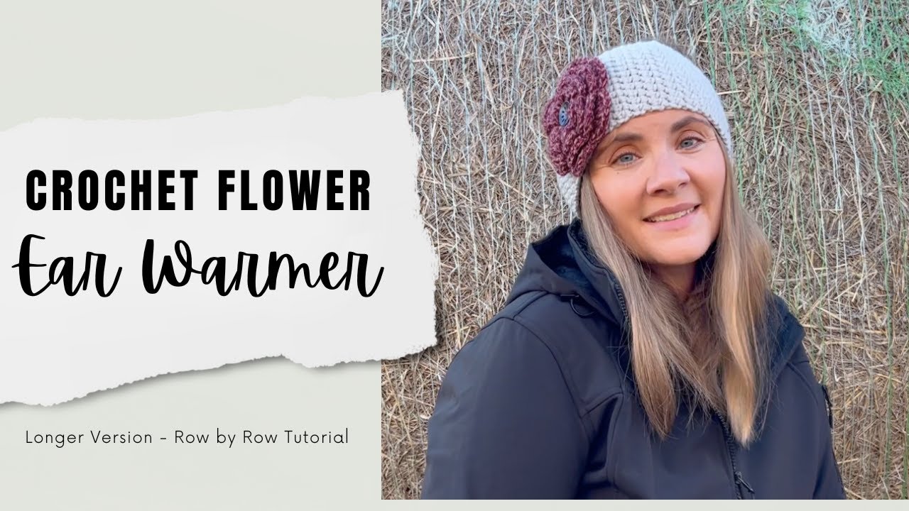 Flower Ear Warmer Crochet Pattern