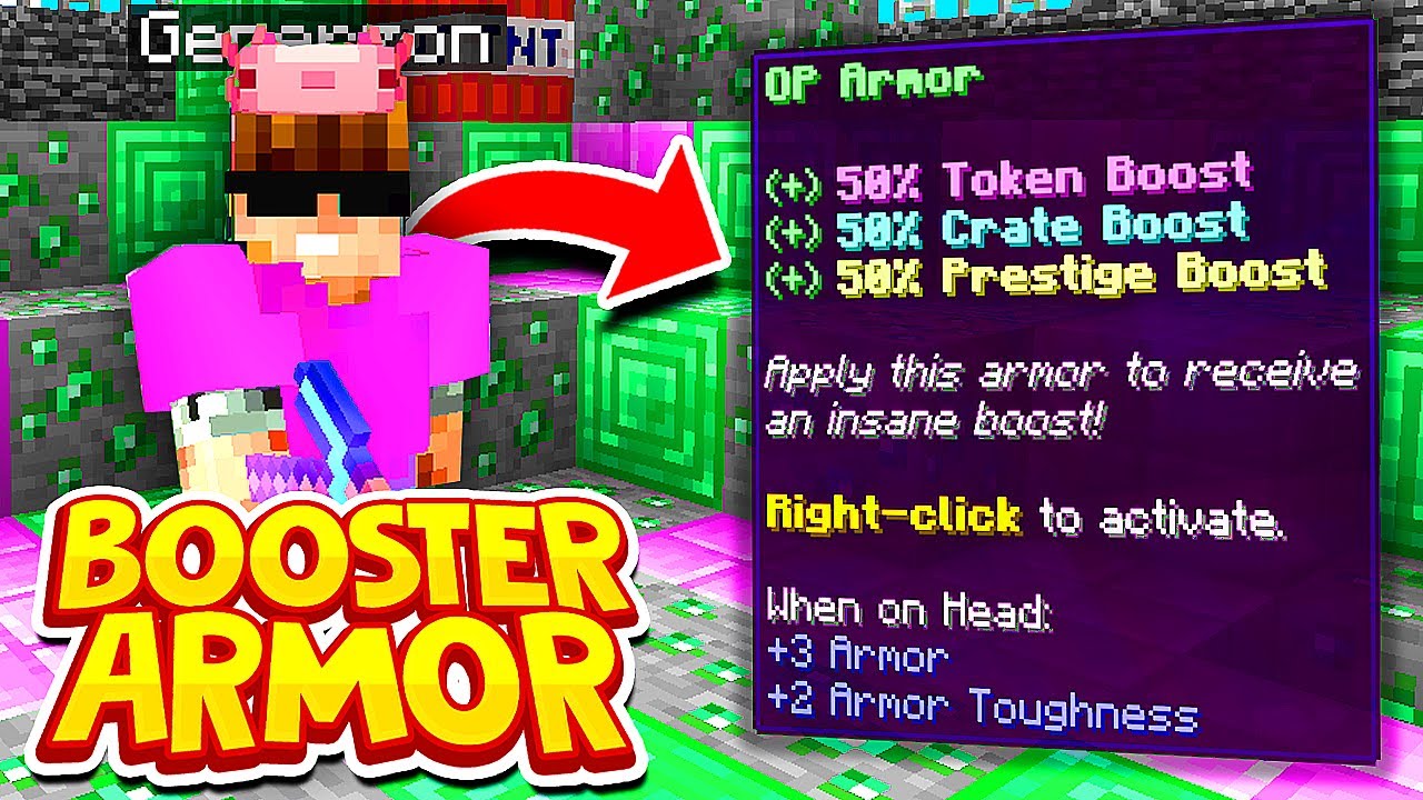 MAXING our FIRST OP BOOSTER ARMOR in MINECRAFT: PRISONS?! | Minecraft ...