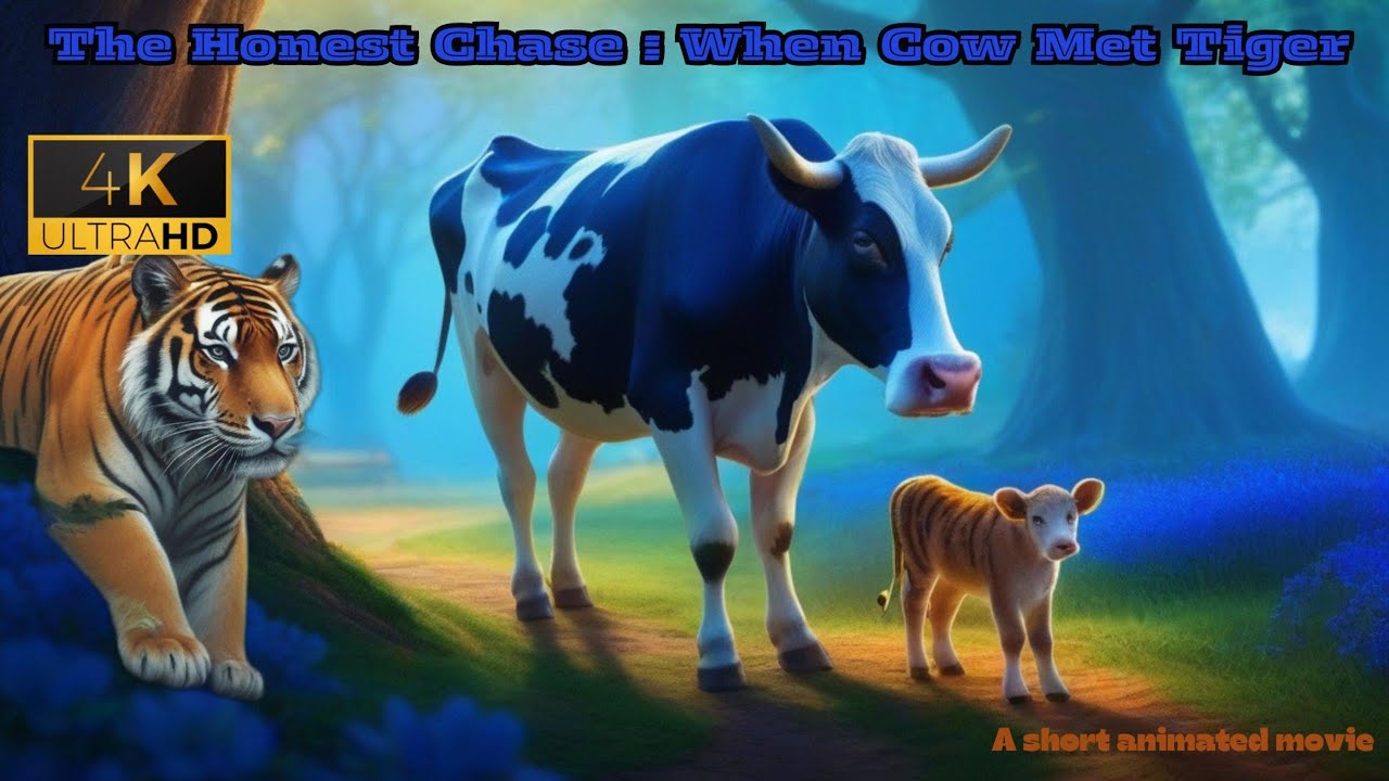 Punyakoti | The cow and Tiger |Honest cow |Panchatantra story |Animal ...