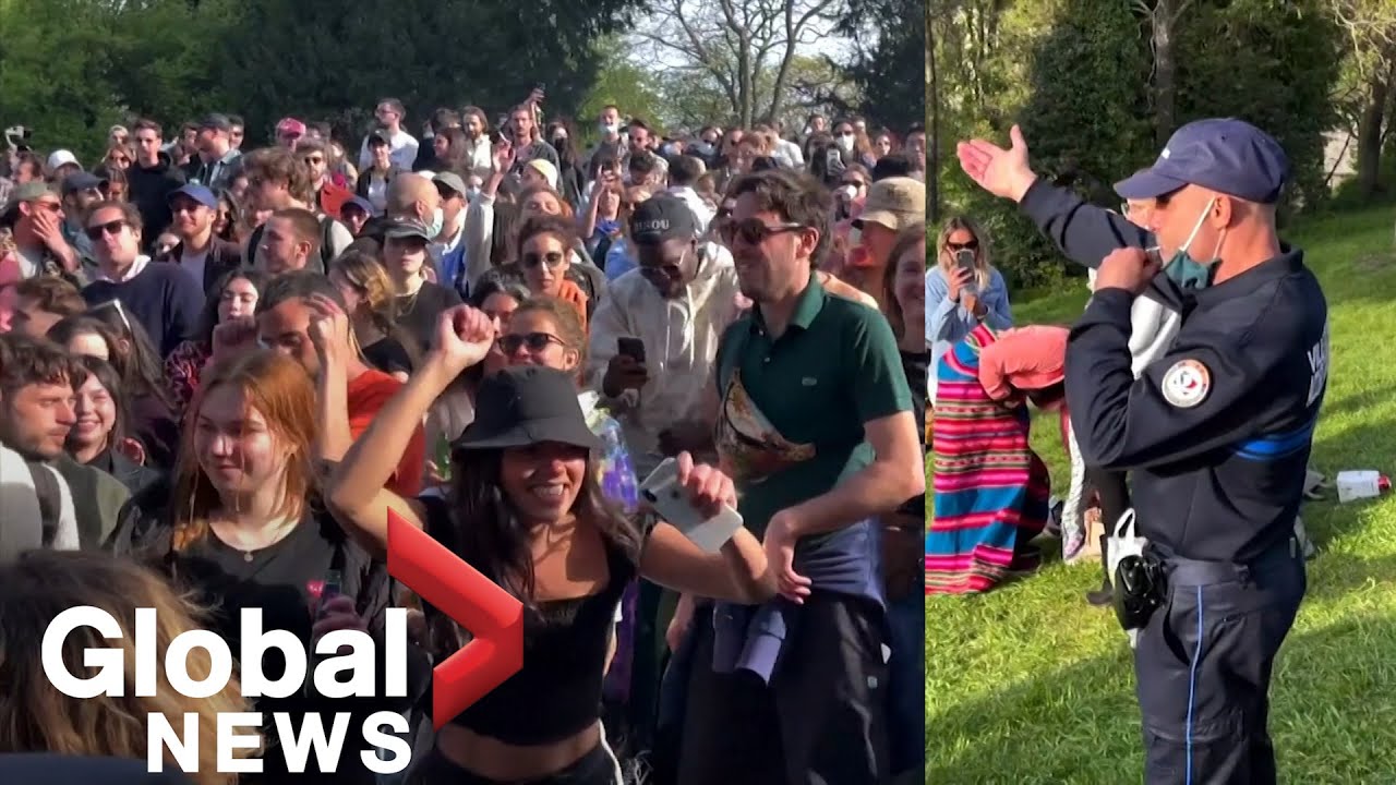 Security officers break up party at Paris park as hundreds defy COVID ...
