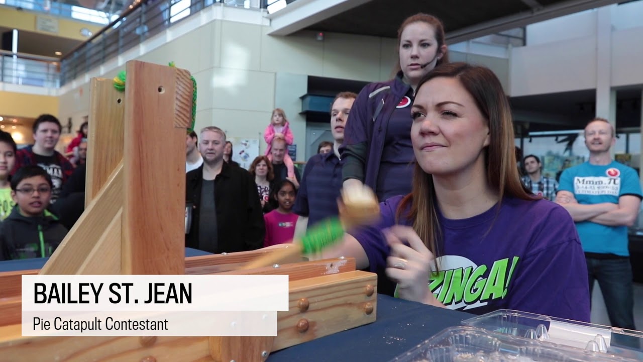 Pie-catapult contest held on Ultimate Pi Day - YouTube