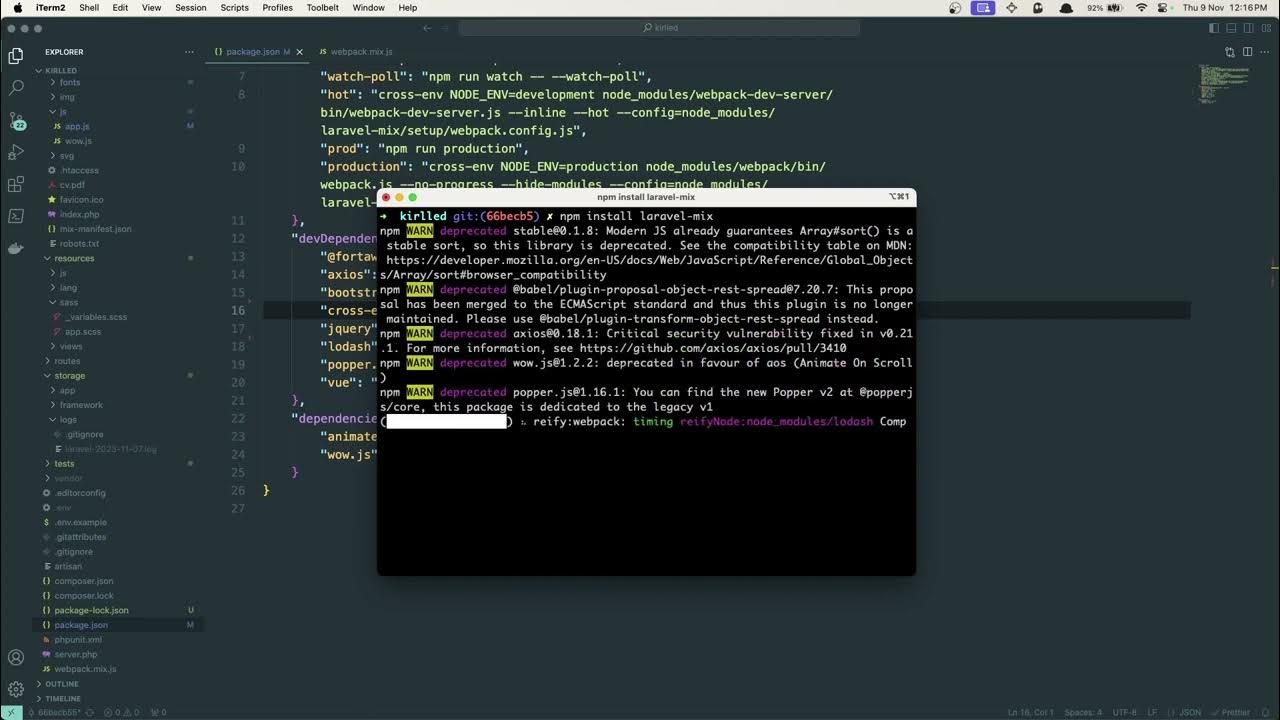 Resolving Node Sass Dependency Installation Issue In Laravel 5 Youtube
