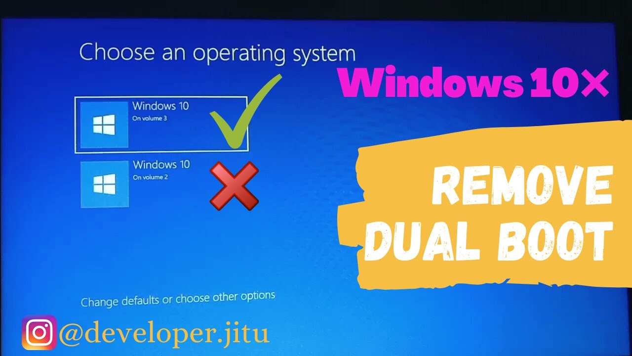 Remove Dual Boot windows 10 || How to remove window 10 in pc - YouTube
