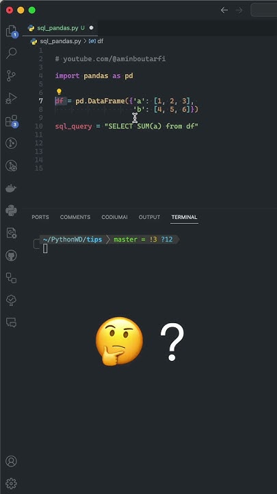 Run Sql Queries Directly Inside A Pandas Dataframe And Python Youtube