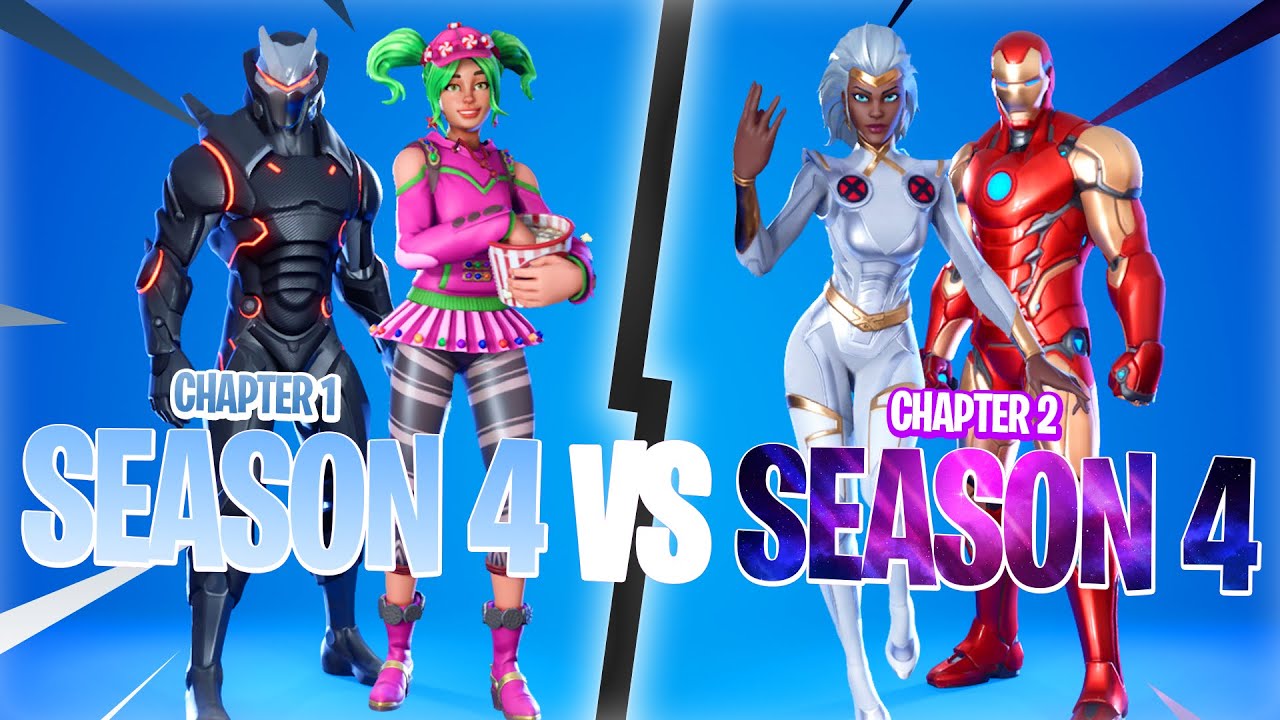 Fortnite Chapter 1 VS Chapter 2 Season 4 Battle Passes! - YouTube