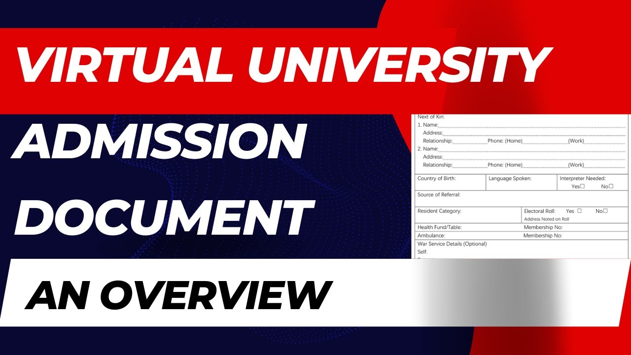 Virtual University Admission Document - YouTube