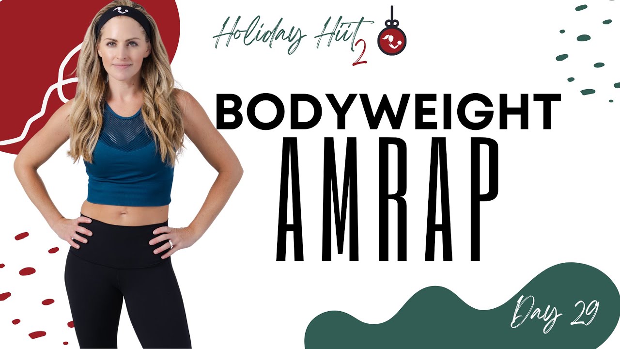 25 Minute Bodyweight AMRAP Workout for Strength, Cardio & Core - YouTube