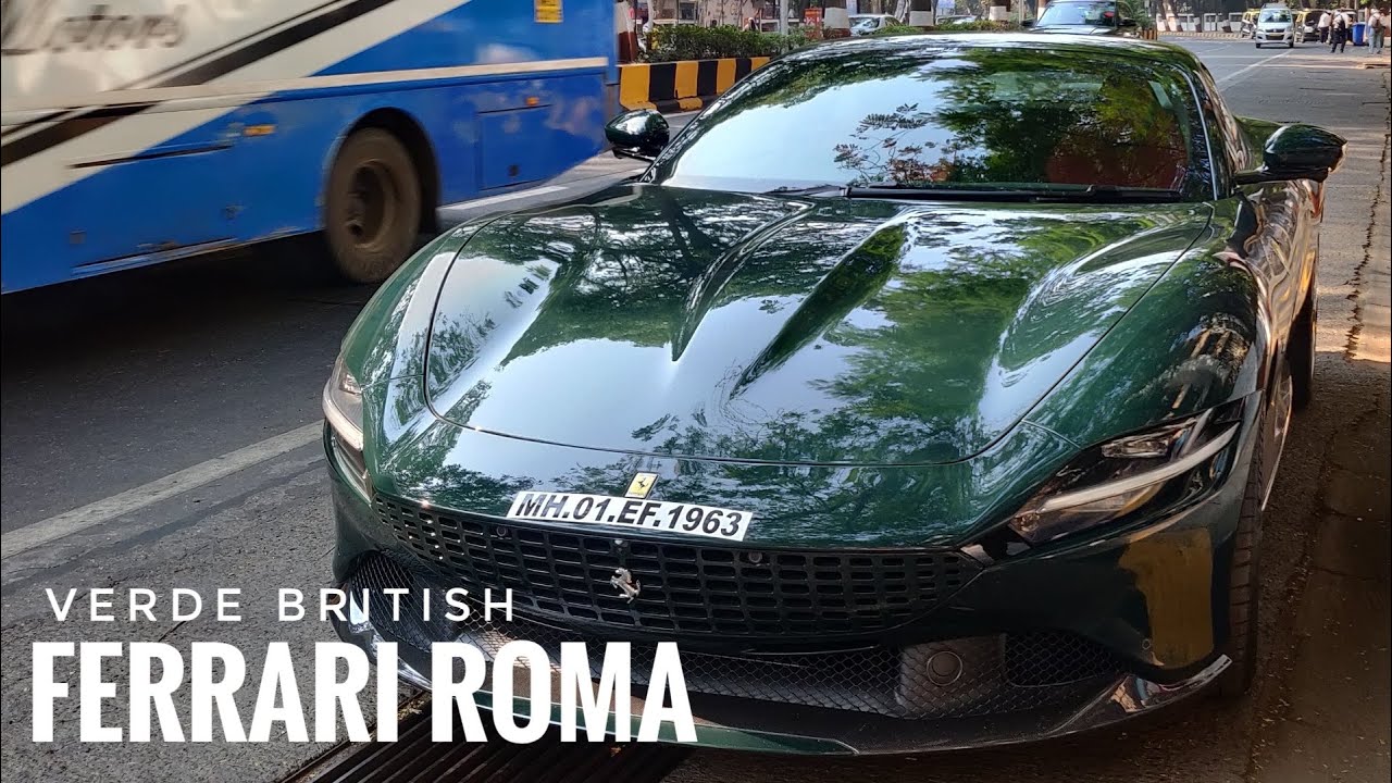 VERDE BRITISH FERRARI ROMA | STARTUP AND WALKAROUND | SUPERCARS IN ...