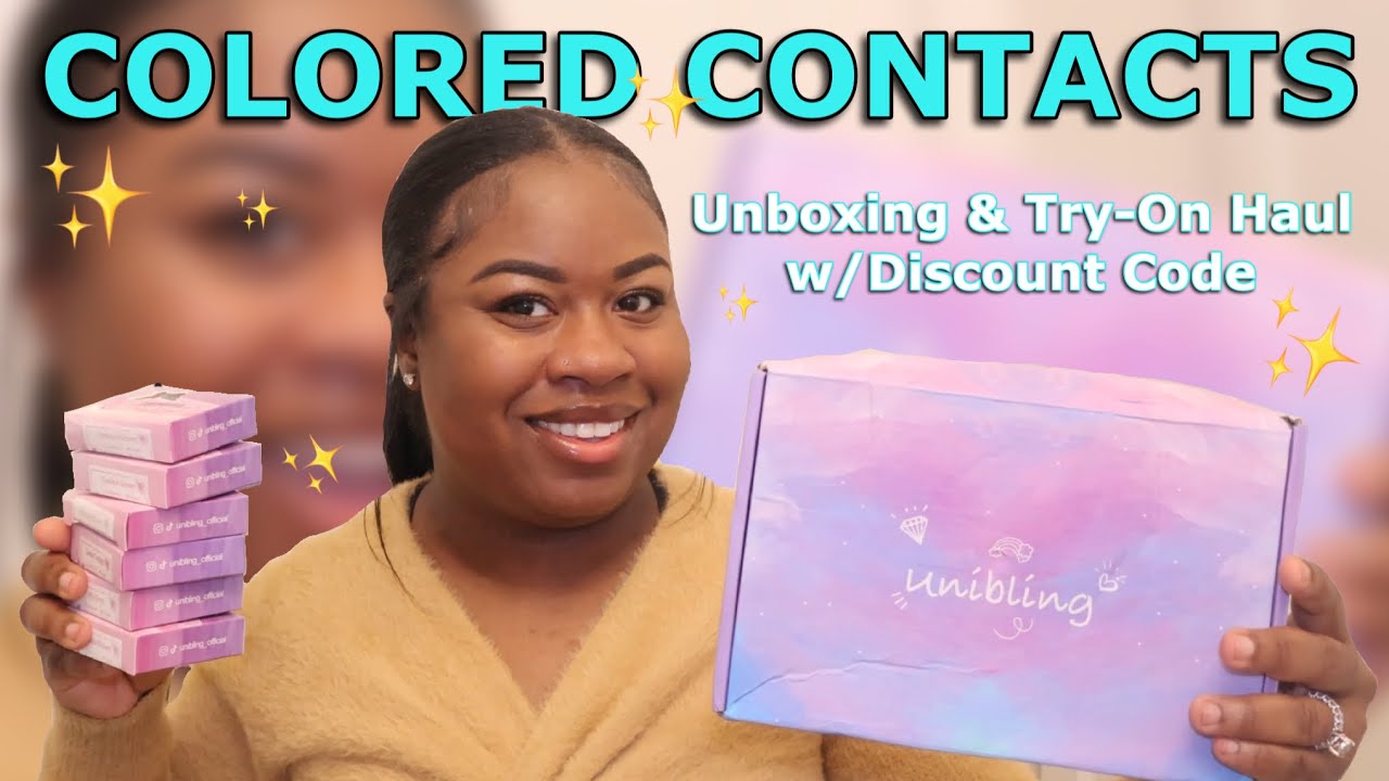 UNIBLING COLORED CONTACT LENSES TRY-ON/REVIEW 2025 w/DISCOUNT CODE ...