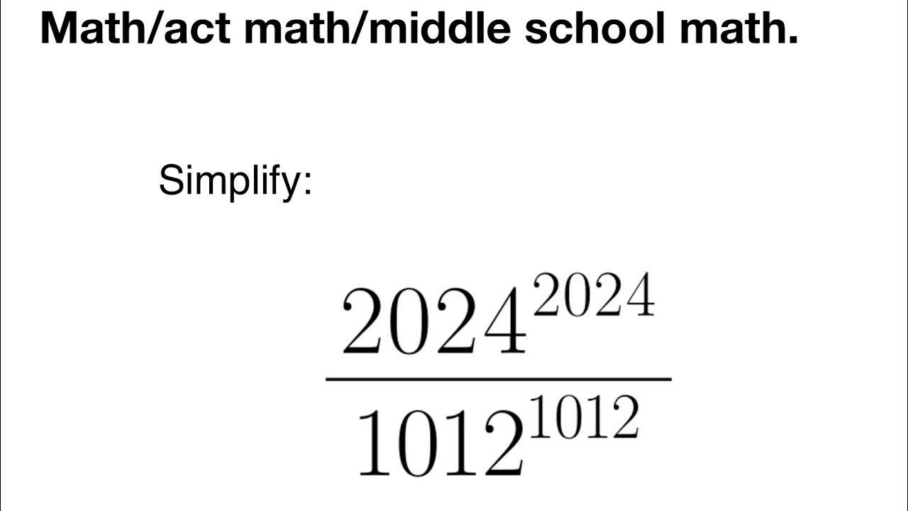 Math/act math/ middle school math/exponent - YouTube