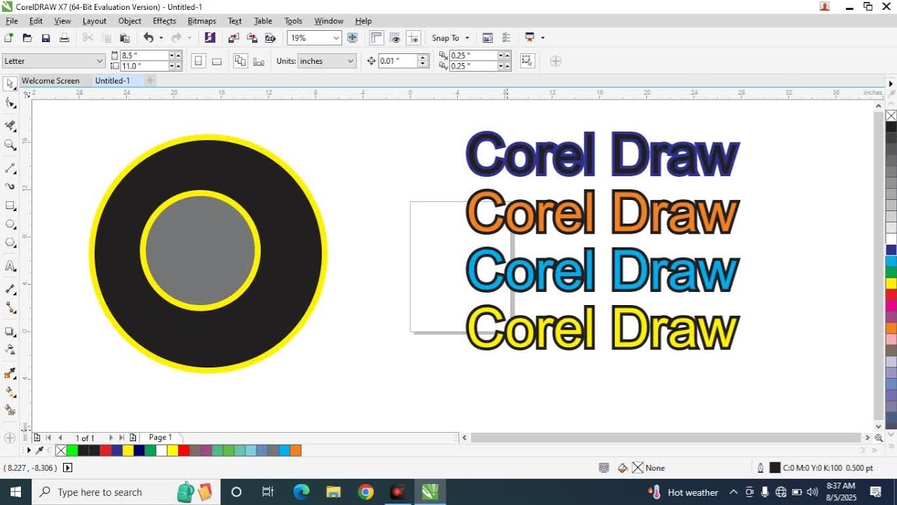 Color Fill in Coreldraw. Corel draw Tutorial - YouTube