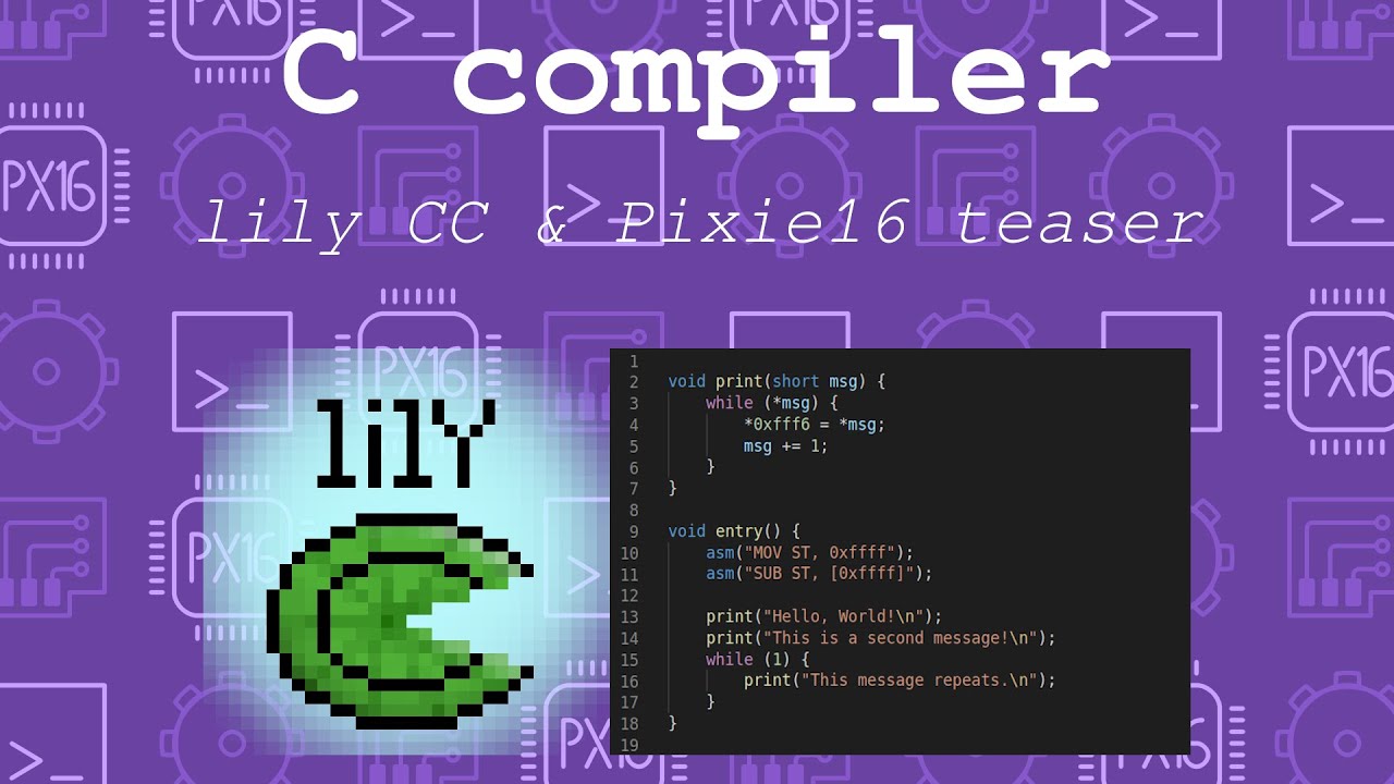 Making my own C compiler - teaser - YouTube