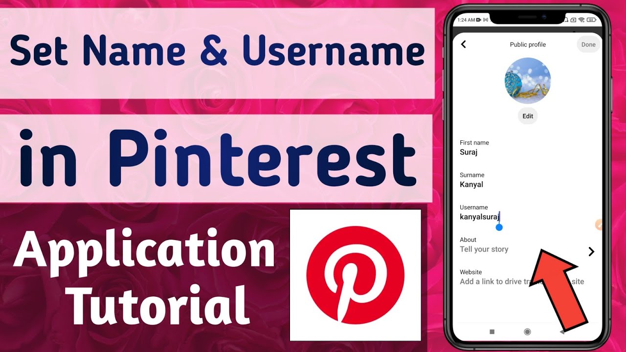 How to Change Profile Name & Username in Pinterest App - YouTube