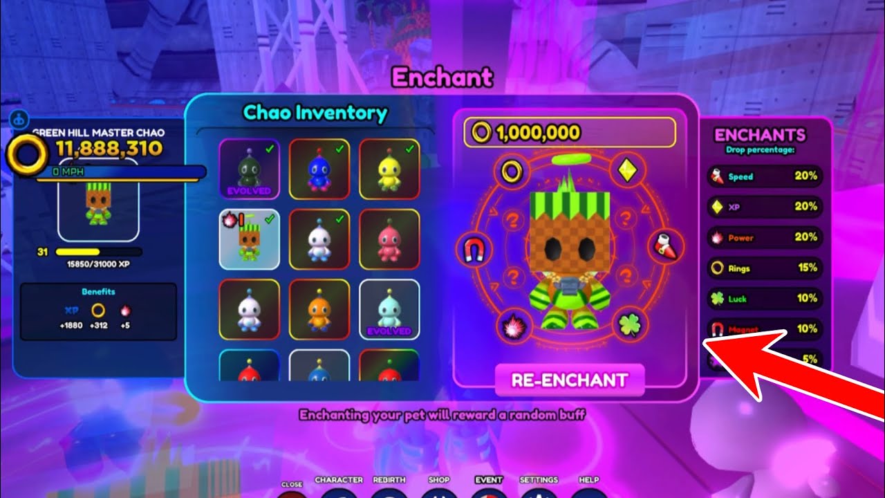 HOW TO ENCHANT CHAO IN SONIC SPEED SIMULATOR!! (Update!) - YouTube