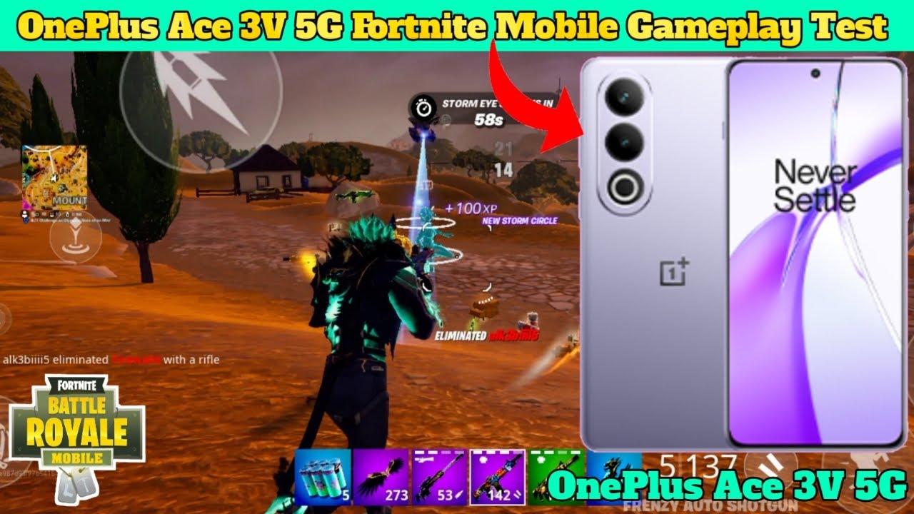 OnePlus Ace 3V 5G Fortnite Mobile Gameplay Test|OnePlus Ace 3V Fortnite ...