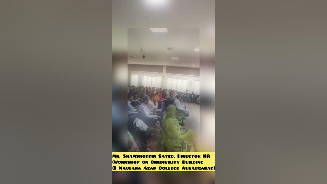 Shamshoddin Sayed Workshop Youtube