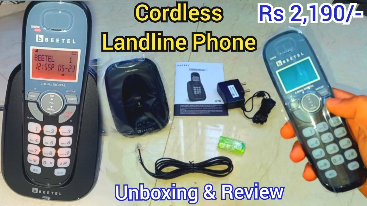 Beetel X70 Cordless Landline Phone 2 4ghz 2 Way Speakerphone Volume
