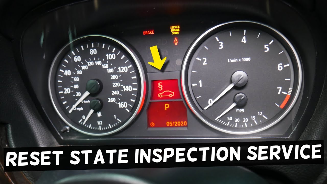 HOW TO RESET STATE INSPECTION SERVICE LIGHT BMW E90 E91 E92 E93 325i ...