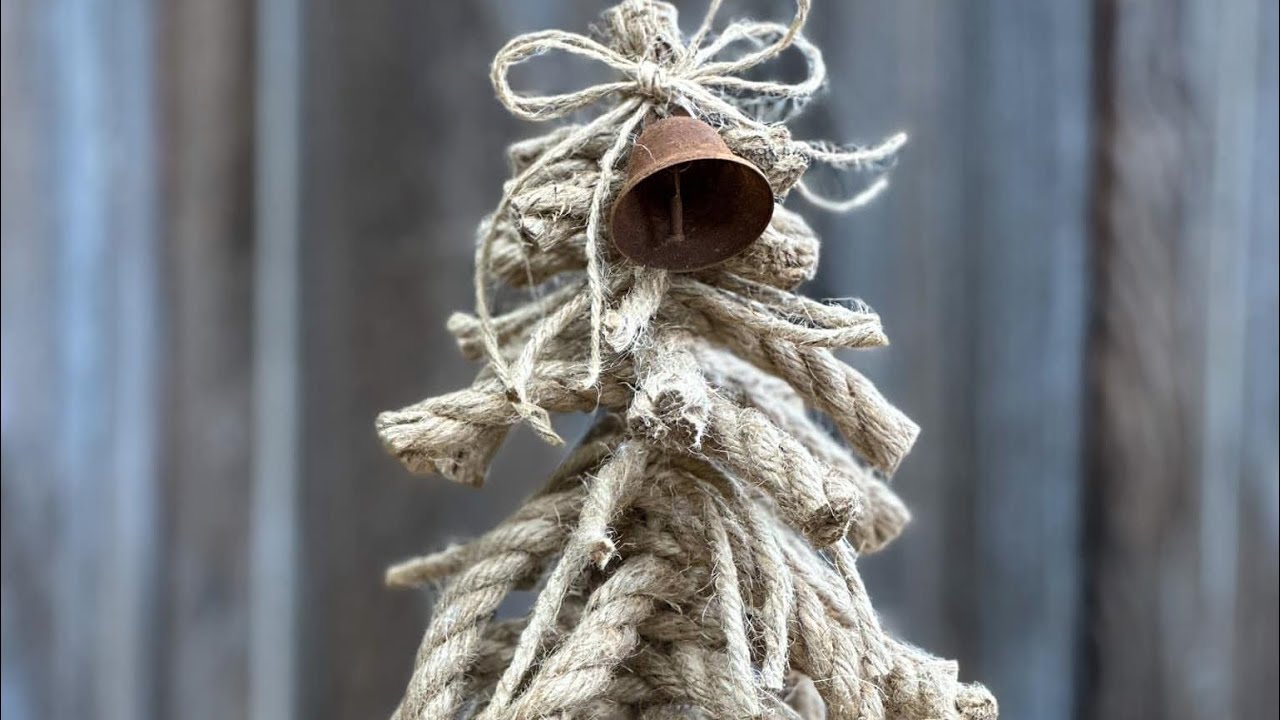 RUSTIC JUTE SISAL TREE DIY - YouTube