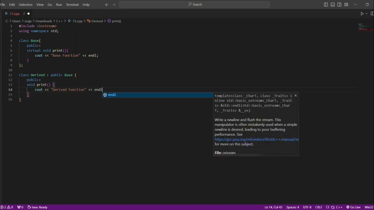 C Programming Language Project 73 Function Overriding Created By Trishanth Kumar Youtube