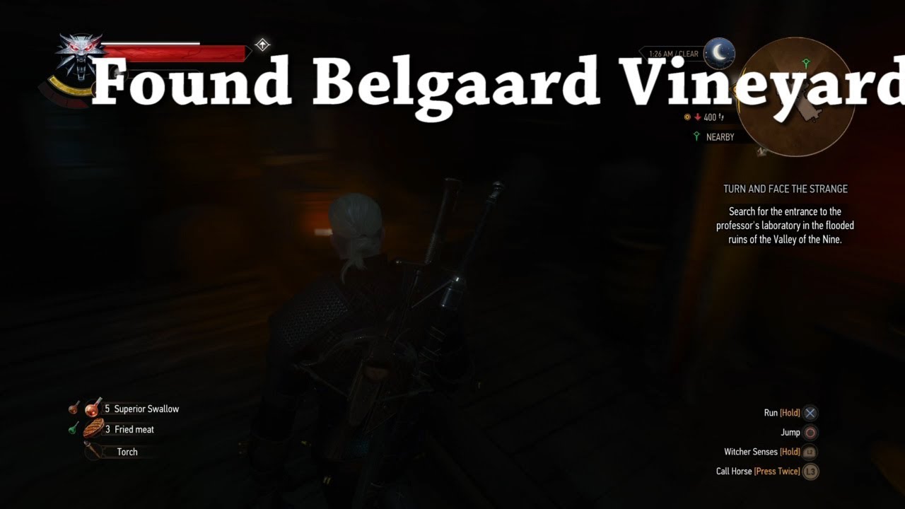 The Witcher 3: Wild Hunt - Found Belgaard Vineyard - YouTube