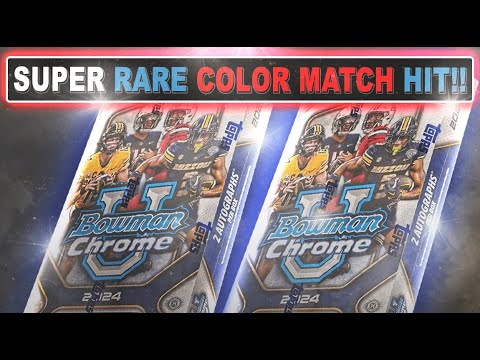 SUPER RARE COLOR MATCH HIT!!! - 2024 Topps Bowman Chrome University ...