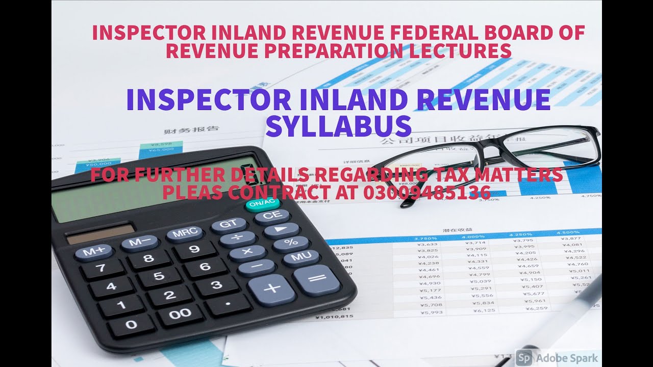 Inspector Inland Revenue Syllabus - YouTube