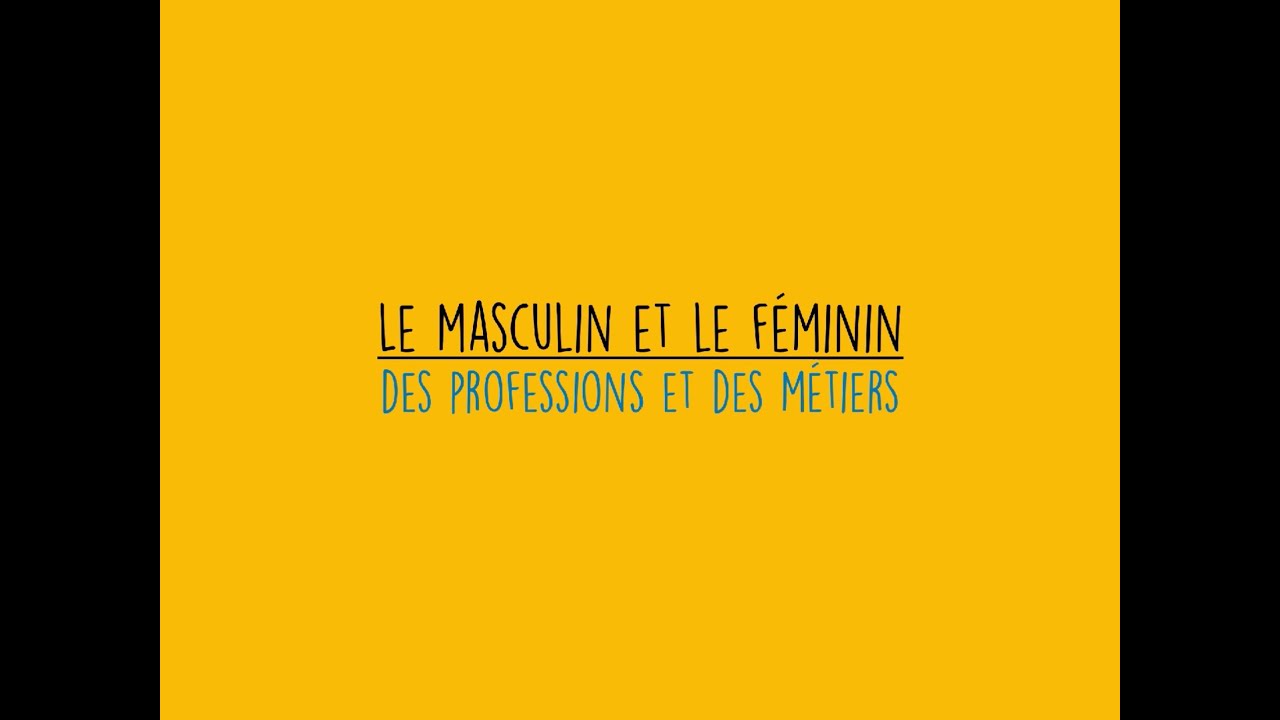 Les Professions - Le masculin et le féminin - YouTube