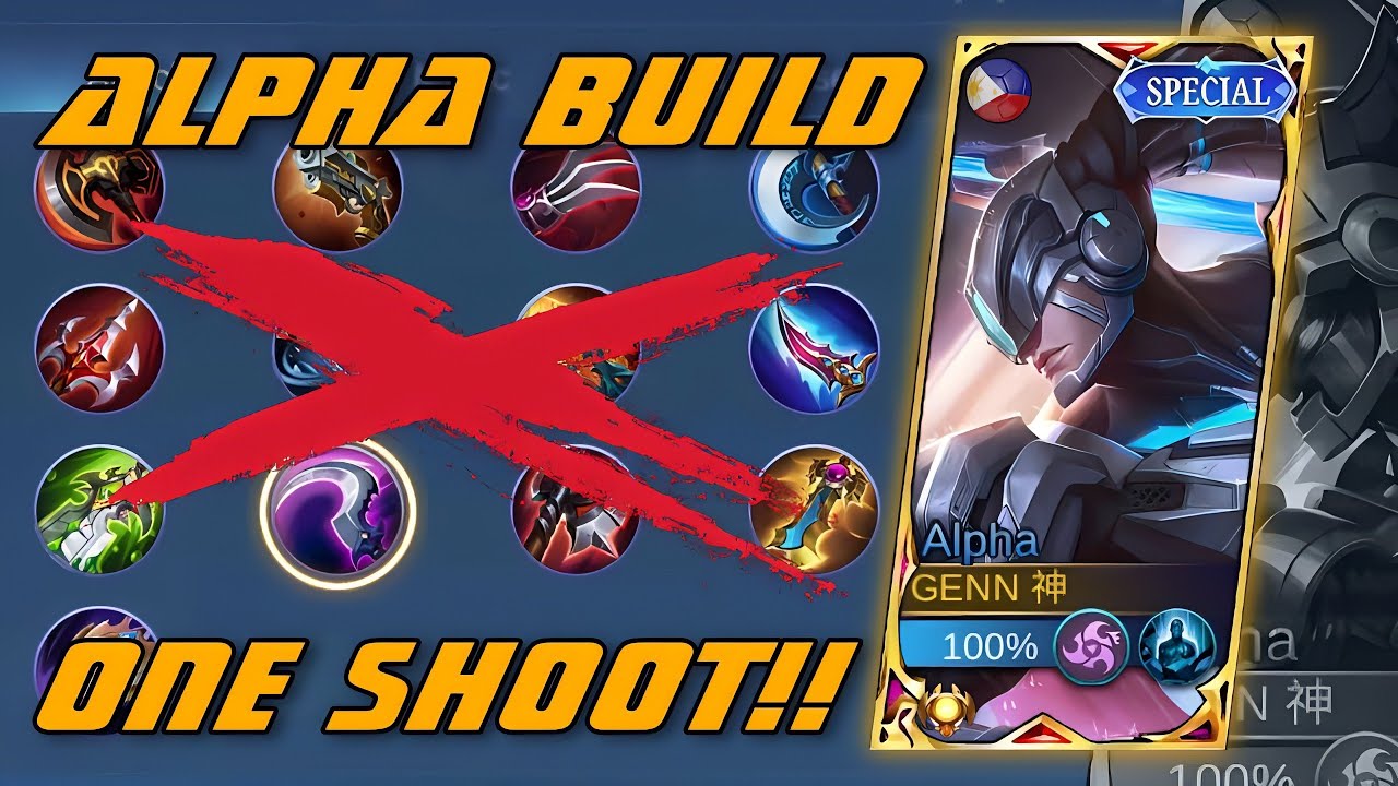 GILAA‼️ONE SHOOT BUILD - BUILD ALPHA TERKUAT PALING SAKIT | ALPHA ITEM TERSAKIT | ALPHA ITEM ...