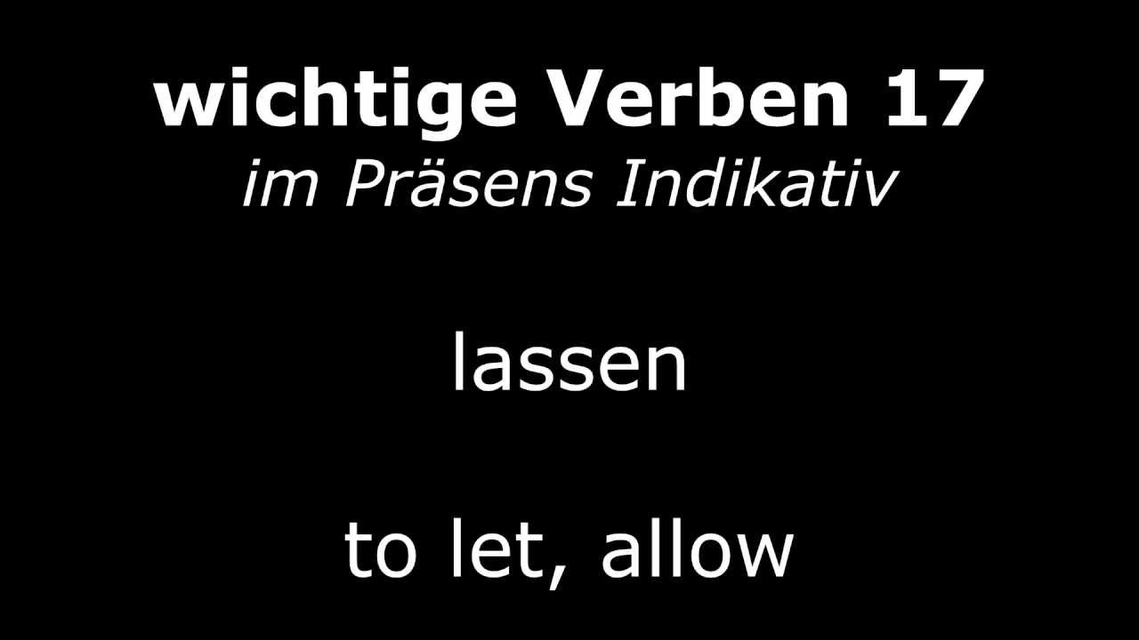 Learn German Verbs - Lesson 17 - lassen (let) - Verben im Präsens (High ...