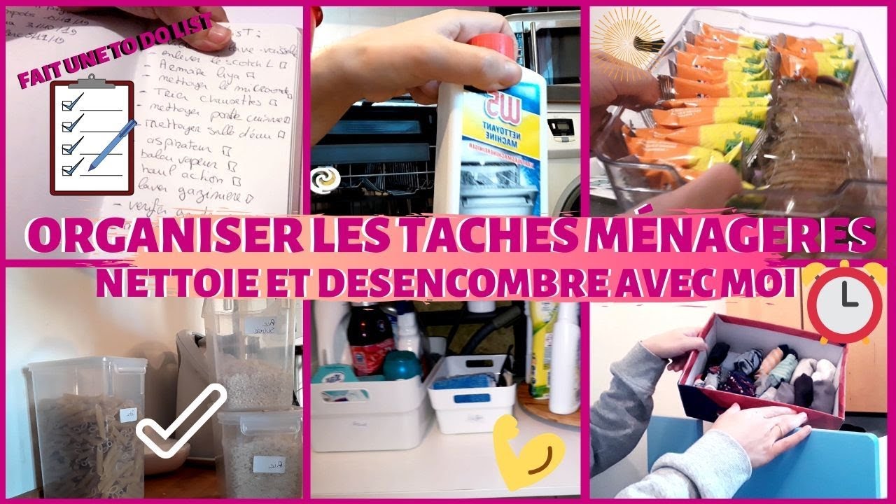 💪[ROUTINE MÉNAGE]👨‍👩‍👧‍👦 TO DO LIST//NETTOIE+DESENCOMBRE AVEC MOI ...