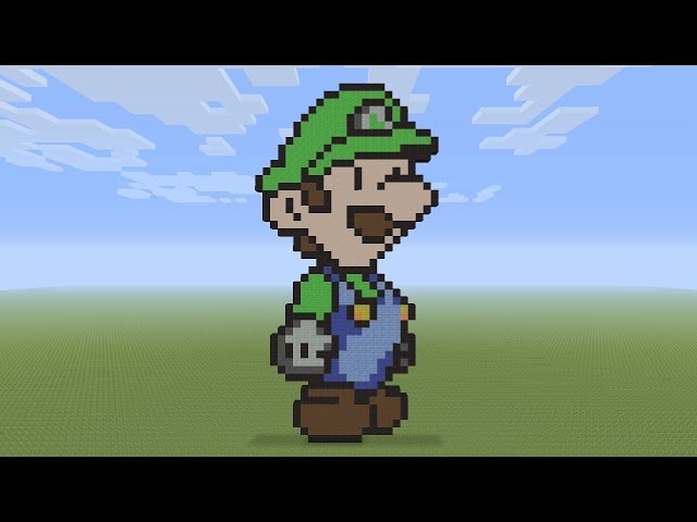 Minecraft Pixel Art Maler Mario Og Luigi Minecraft Pixel Art Tutorial