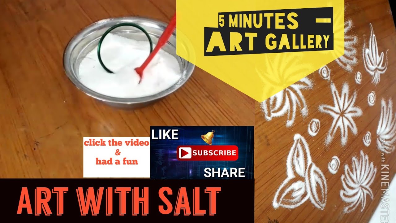 Had fun with art || art with Salt ||Rangoli designs - YouTube
