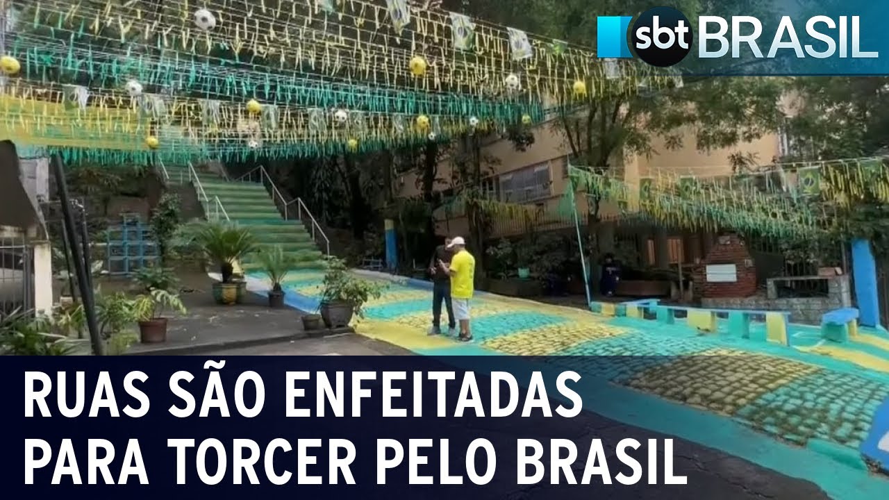 Ruas são enfeitadas para torcer pelo Brasil na Copa do Mundo | SBT ...