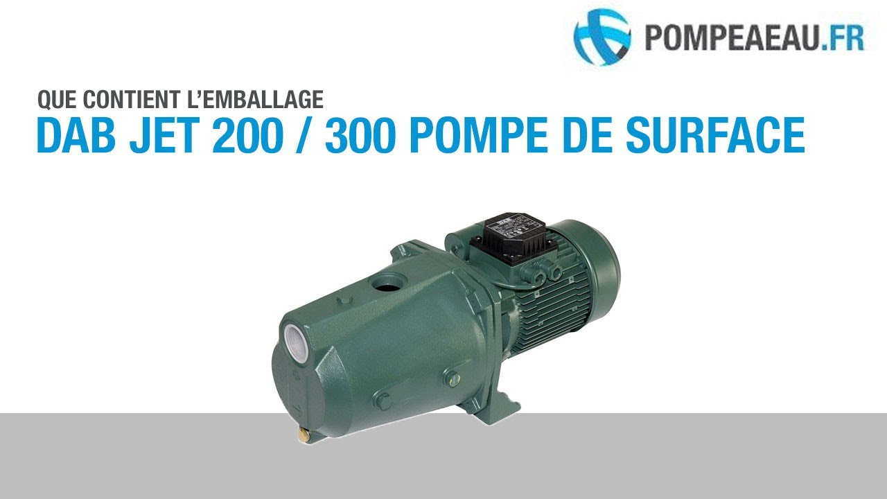 DAB Jet 200 / 300 Pompe de surface - Déballage - YouTube