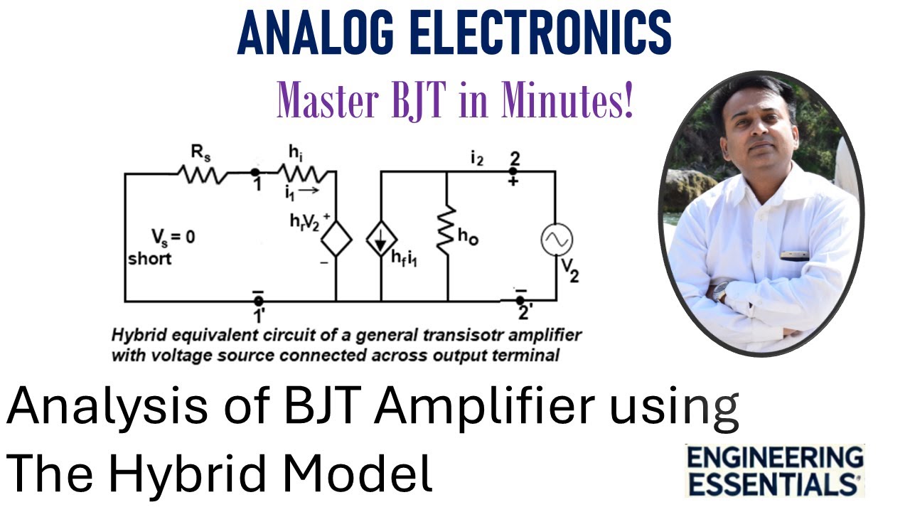 BJT Analysis Using Hybrid Parameters | Analog Electronics Lecture by Er ...