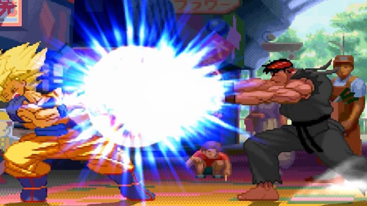 SSJ Goku vs Evil Ryu HD - YouTube