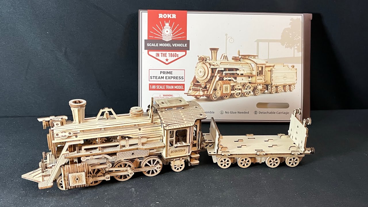 ROKR Prime Steam Express Scale Model Train Steps 13-15 - YouTube