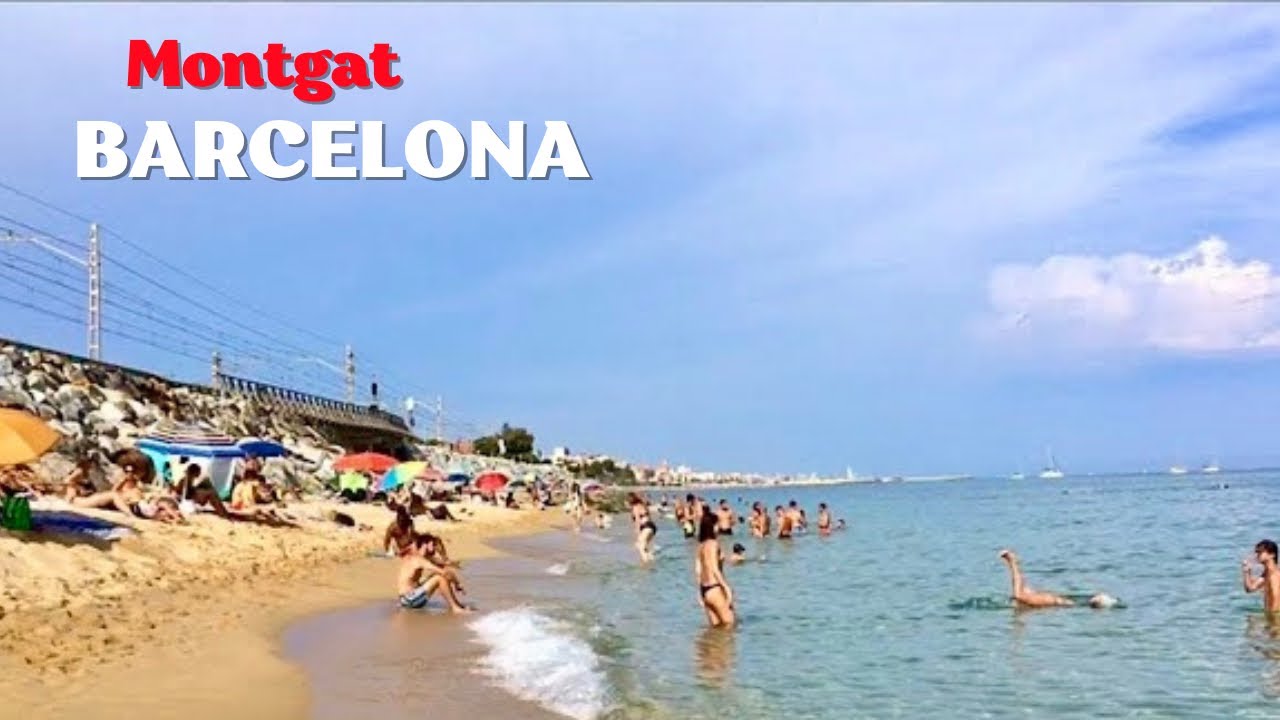 Swimming at Montgat Nord Beach | Best Beaches in Barcelona Spain | Part ...