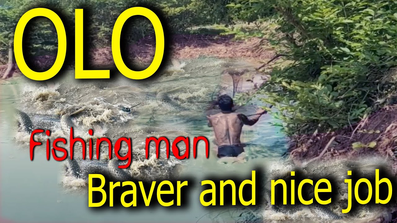 Fishingman / Amazing Fishing alone catch fish pond behind of home ...