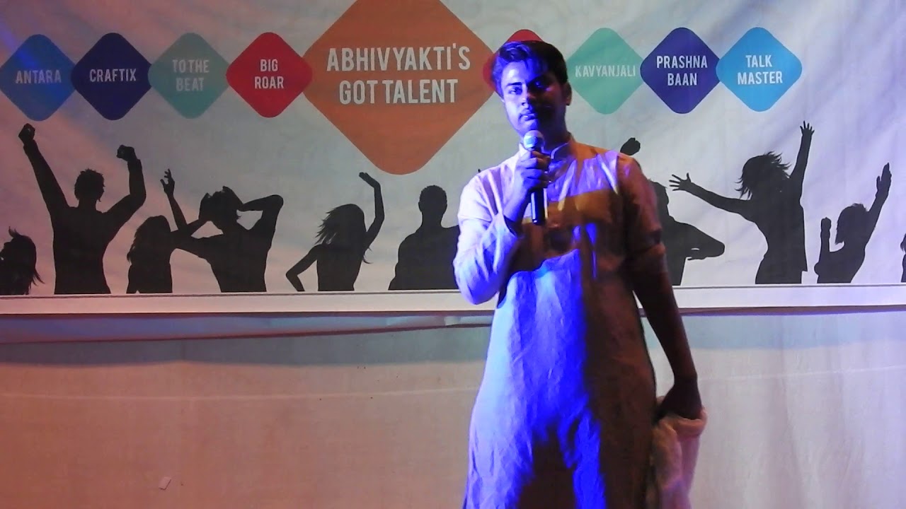 Winning Monoact performance at Abhivyakti Got Talent in IIIT Nagpur ...