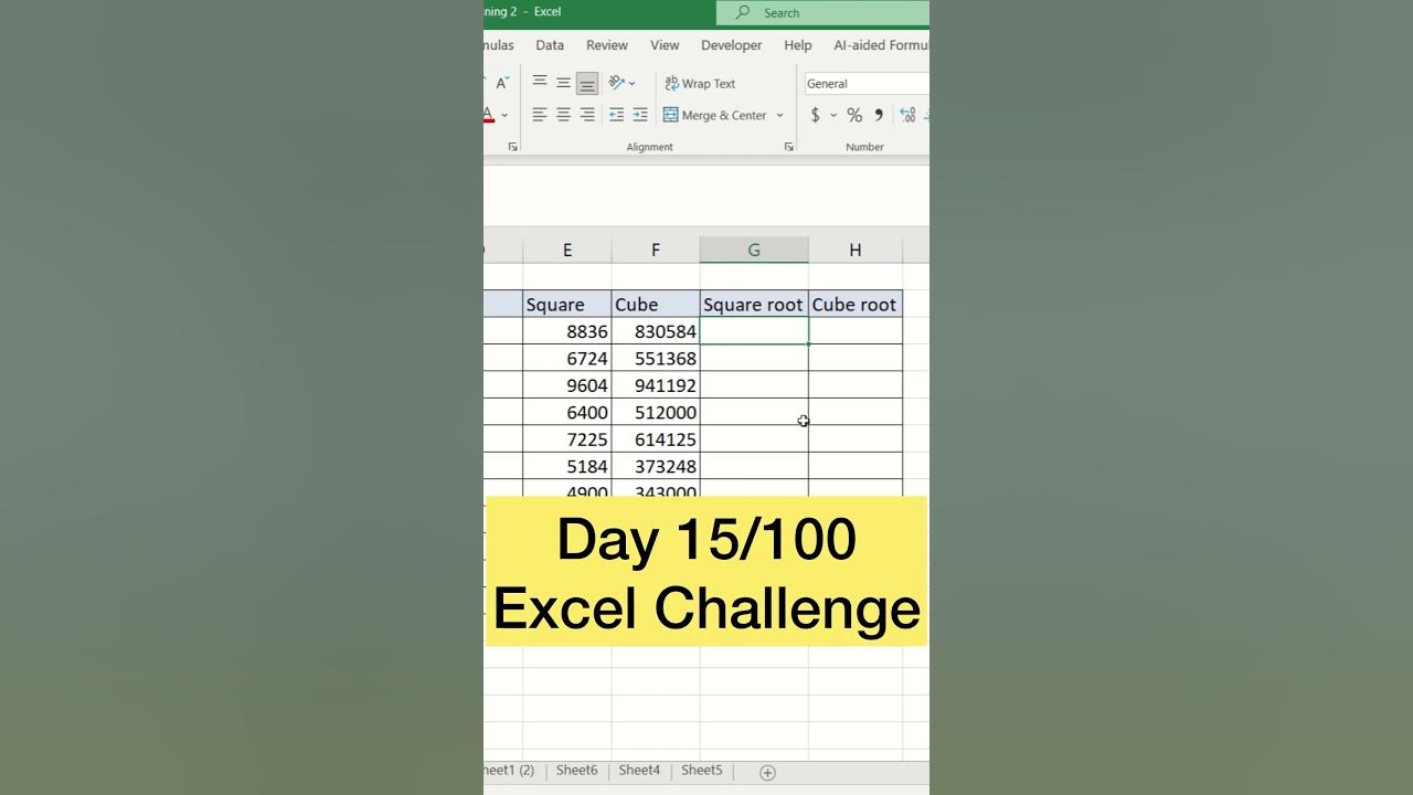 Day 15/100 Excel Challenge| Square Root & Cube Root | XL Magical functions #excelsolutions # ...