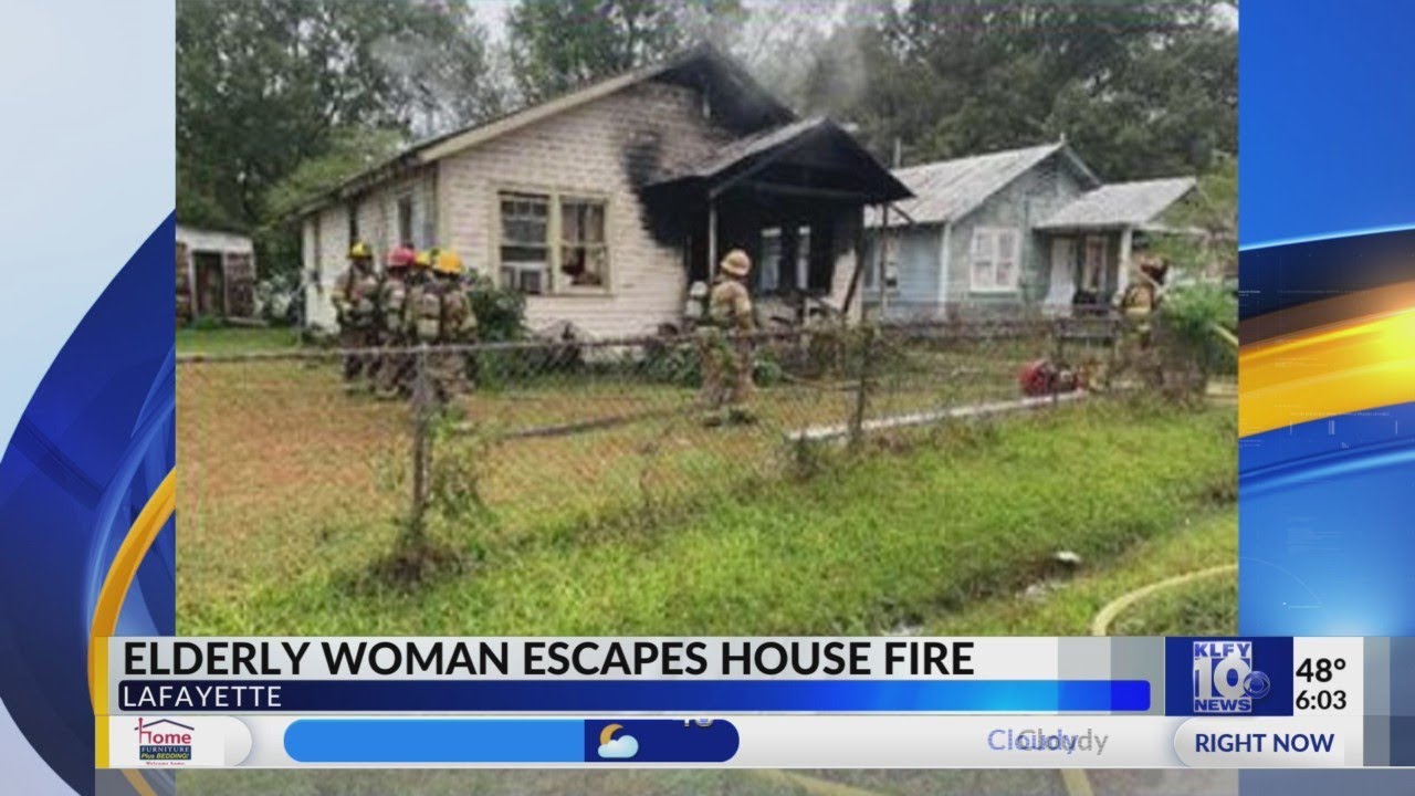 Elderly woman escapes house fire - YouTube