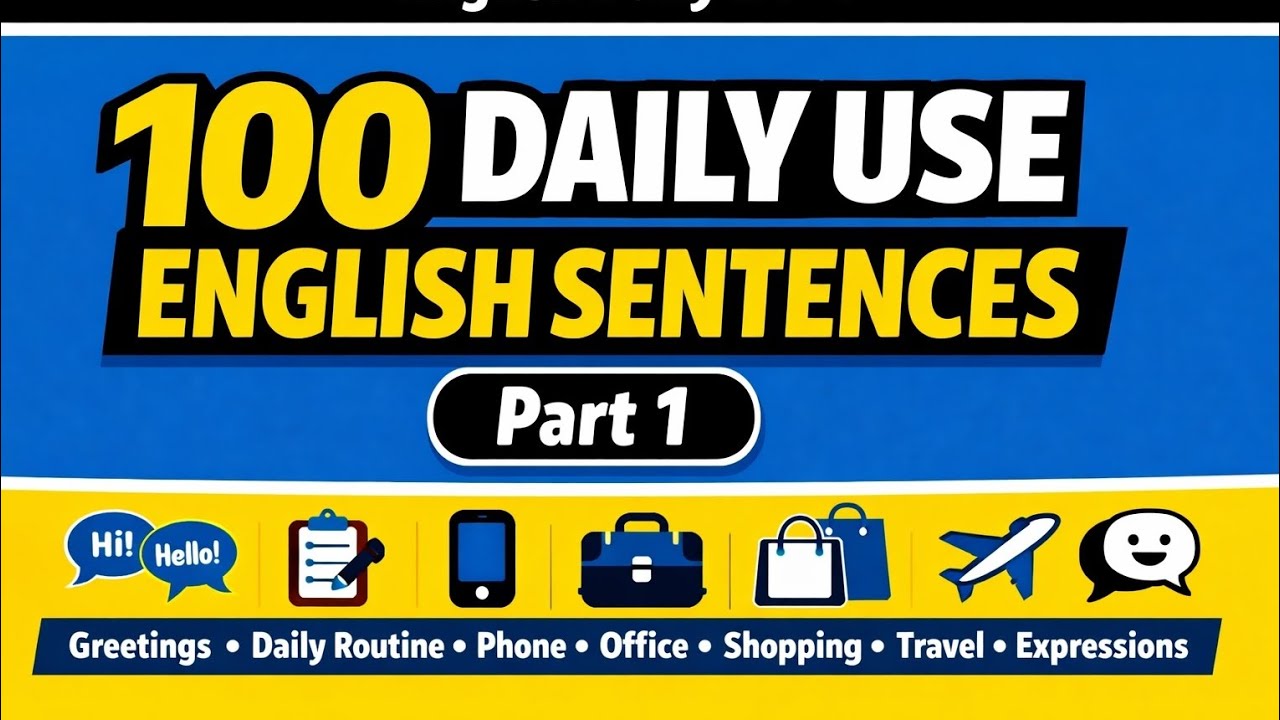 100 Daily Use English Sentences | Learn Spoken English Easily | English ...