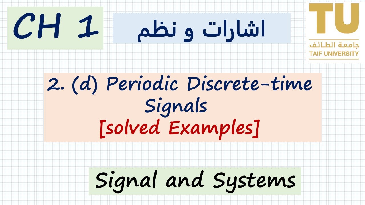 2. (d) Periodic Discrete-time Signals [solved Examples] - YouTube